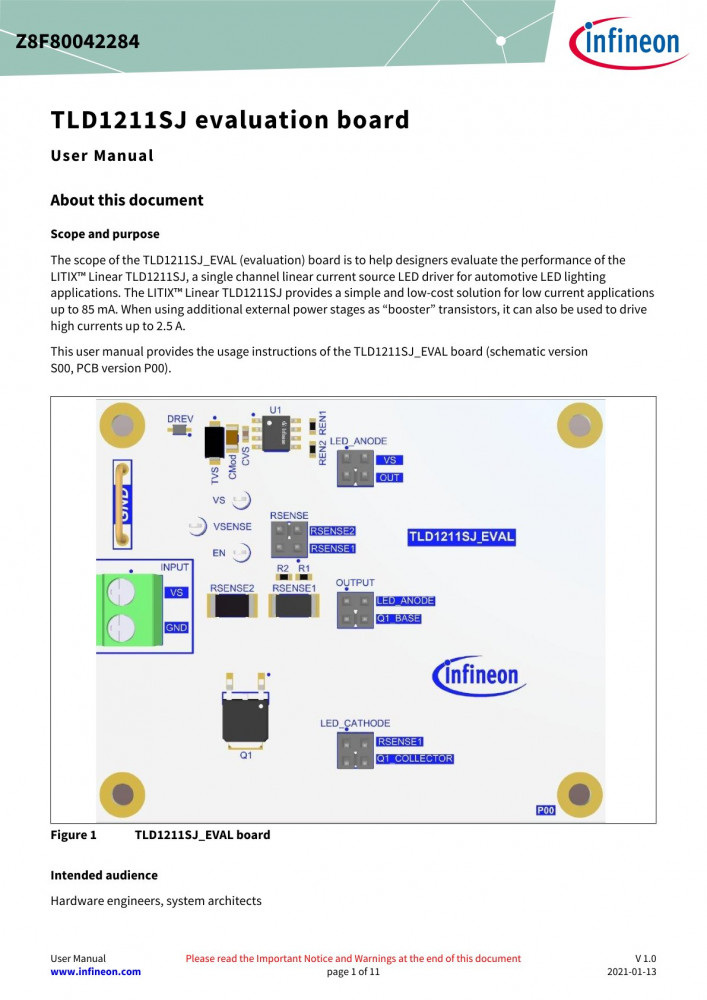 TLD1211SJ evaluation board manual page 1