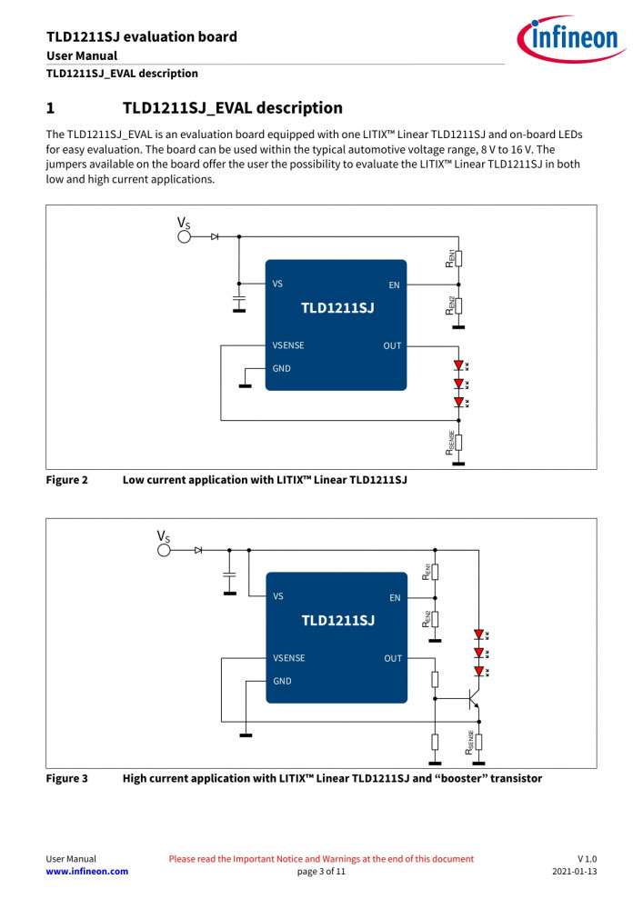 TLD1211SJ evaluation board manual page 3