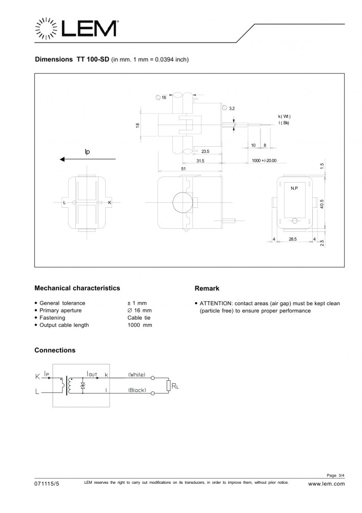 TT 100-SD technical document page 3