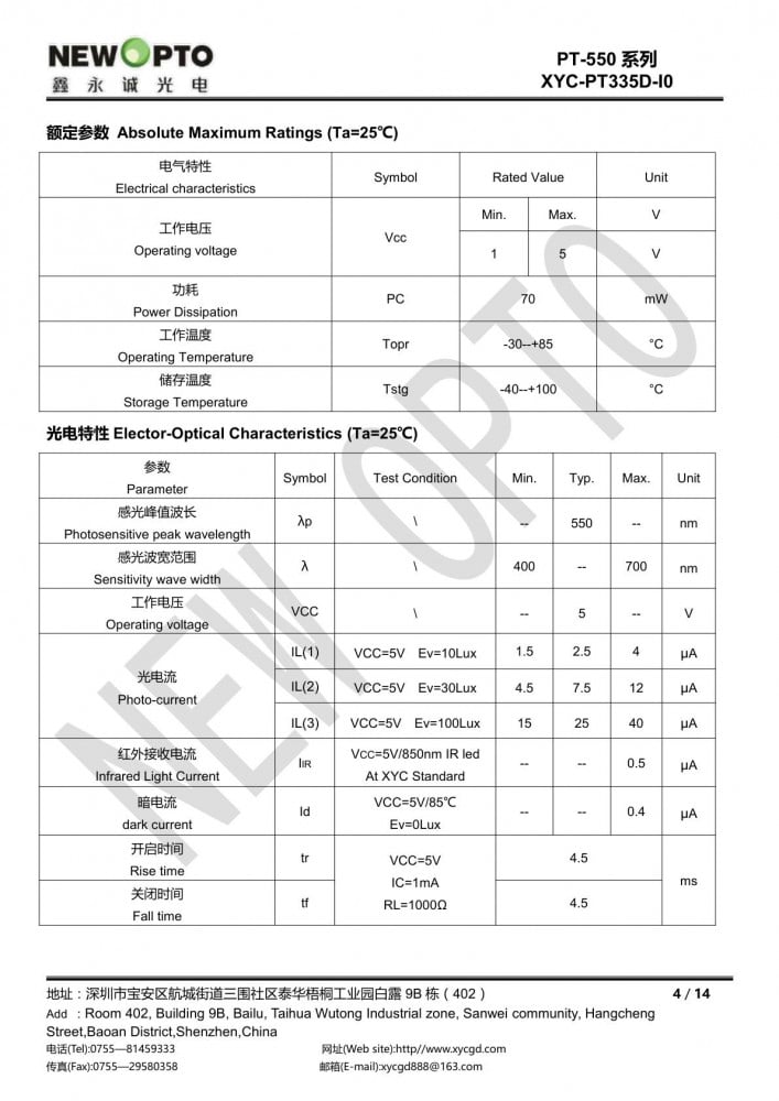 XYC-PT335D-I0 approval document page 4
