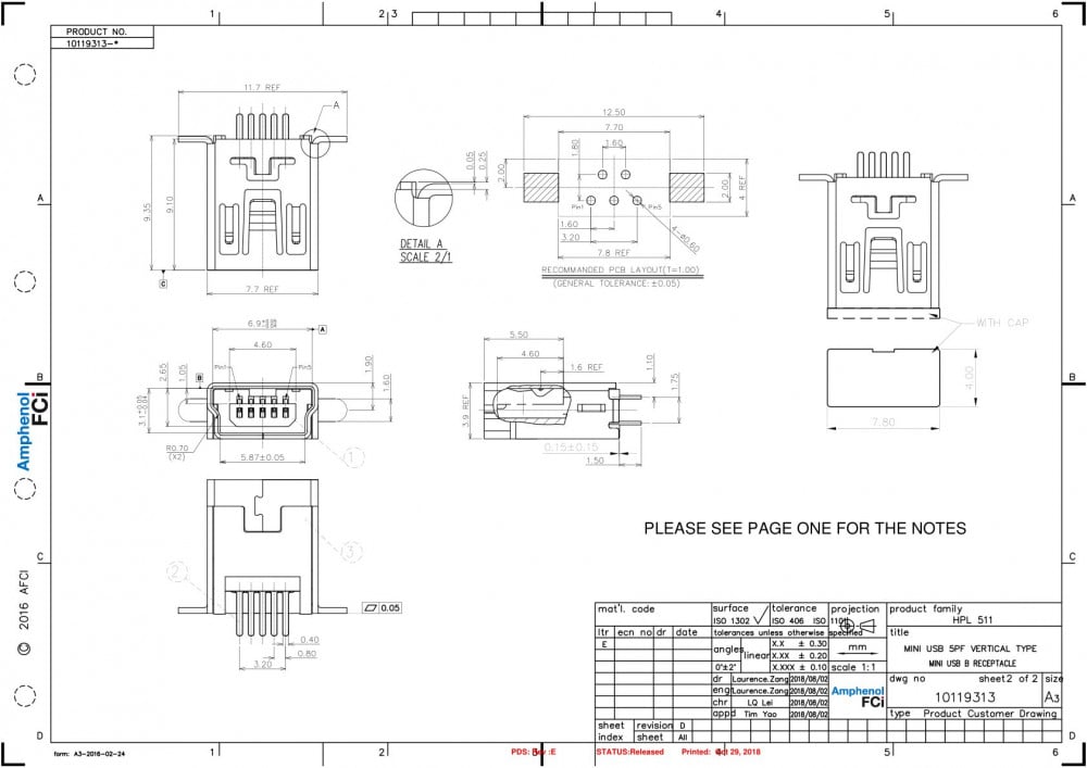 Amphenol 10119313-301TLF drawing page 2