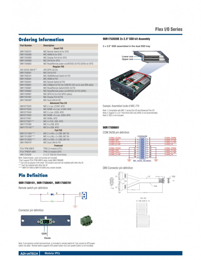 ADVANTECH Flex I/O documentation page 3