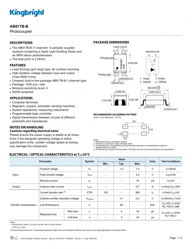 AB817B-B datasheet page 1