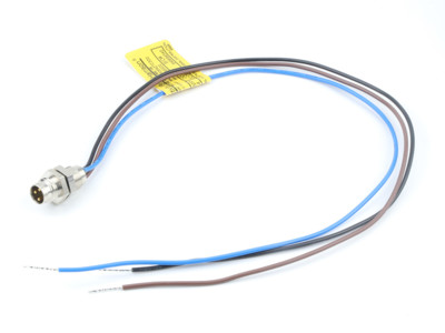 Ultra-Lock (M12) to Micro-Change (M12) In-Line Splitter, 4 Pole, 3-Female (Straight) to 4-Male (Straight), 1.0m Length, TPE Cable