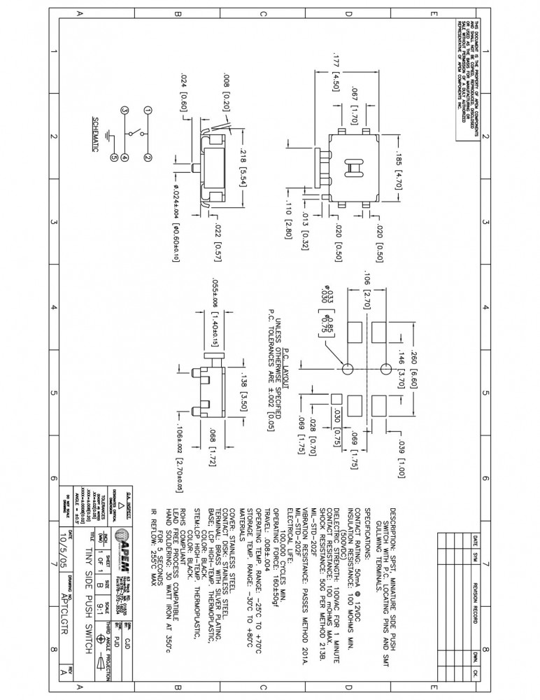 APTCFP2VTR technical drawing page 2