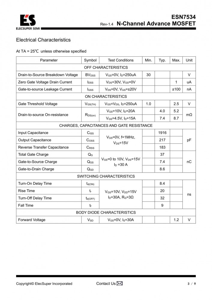 ESN7534 technical document page 3