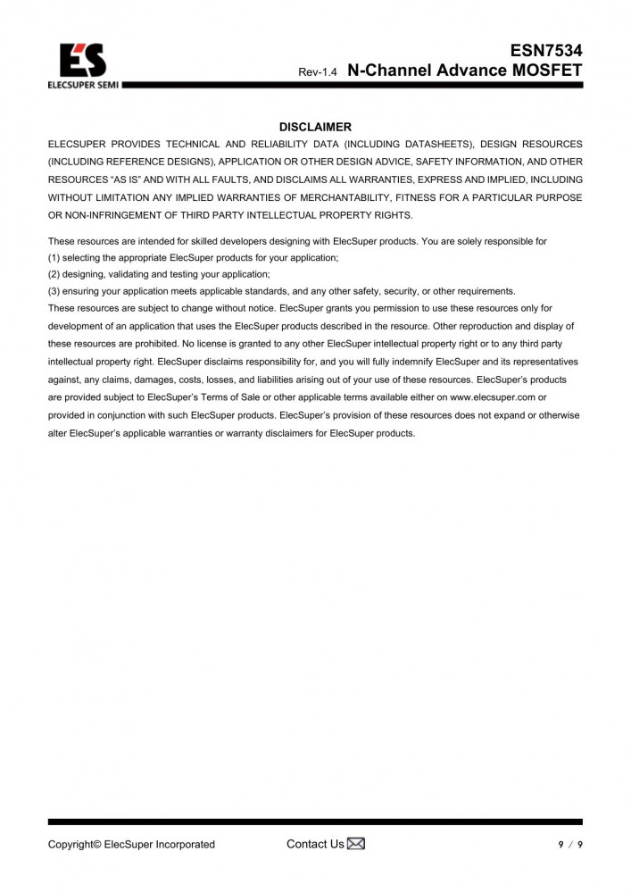 ESN7534 technical document page 9