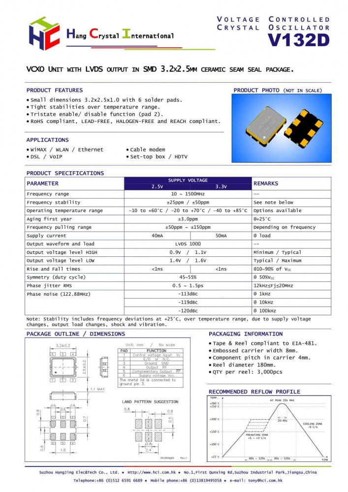 HCI V132D technical document preview