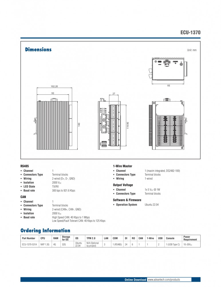 ECU-1370 technical document page 2
