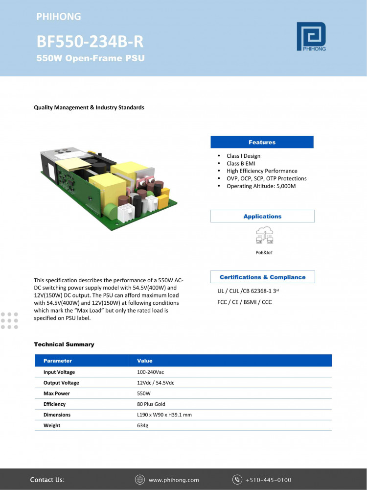 BF550-234B-R technical document page 1