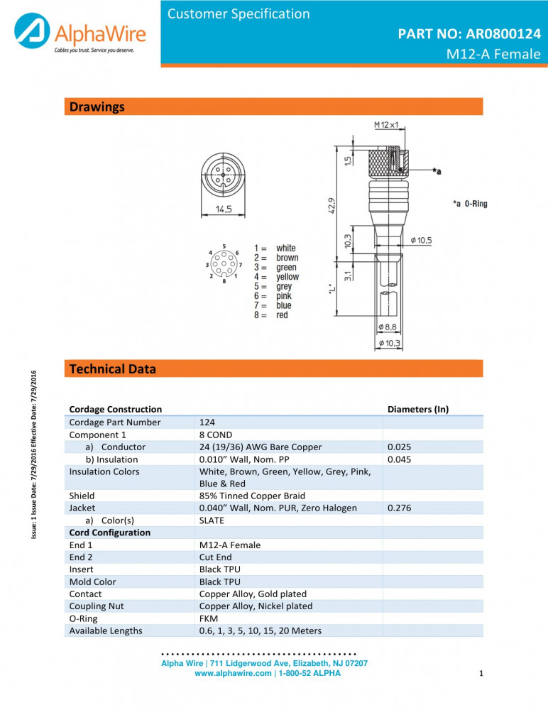 AR0800124 SL356 technical drawing page 1