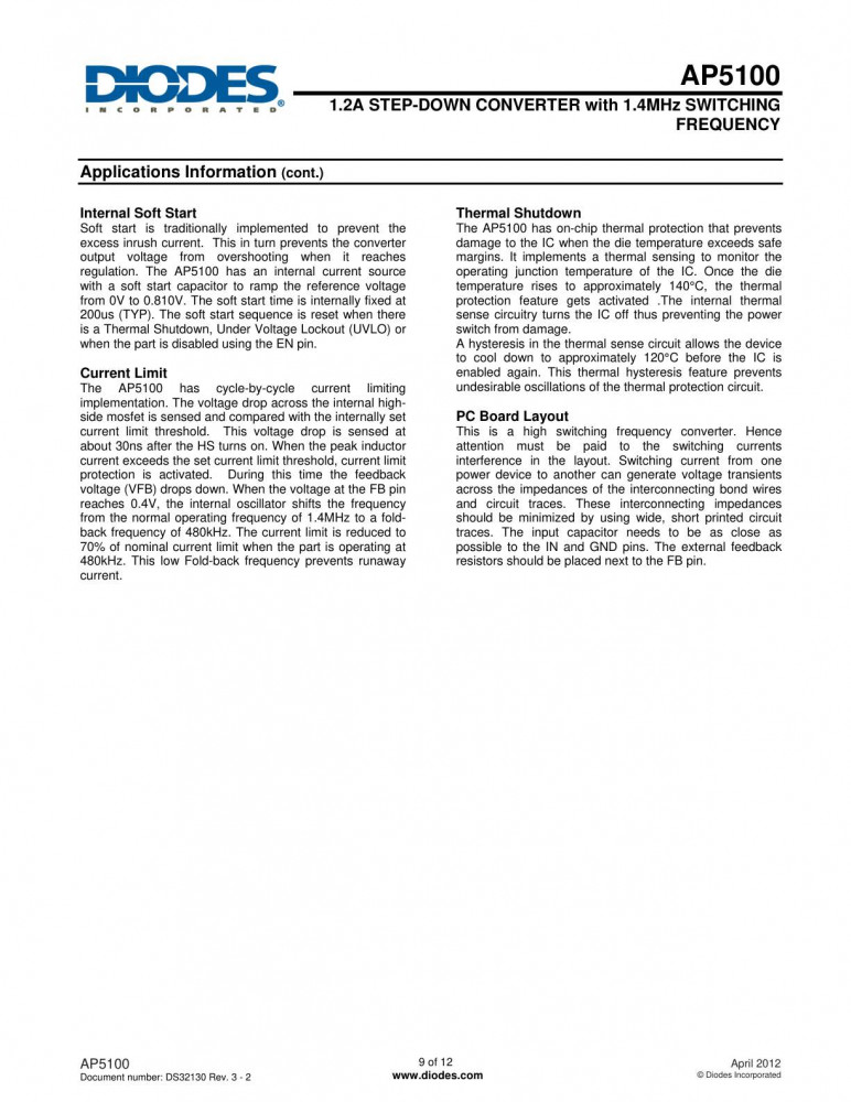 AP5100WG-7 datasheet page 9