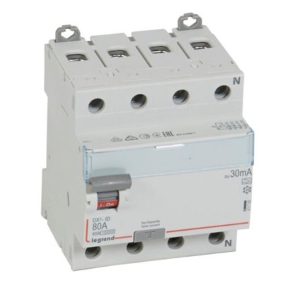 RCCB DX³ 4P 80A 30mA AC