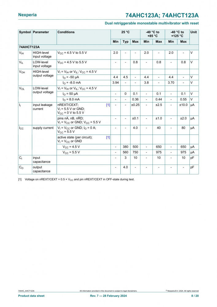 74AHC123AD,118 datasheet page 8