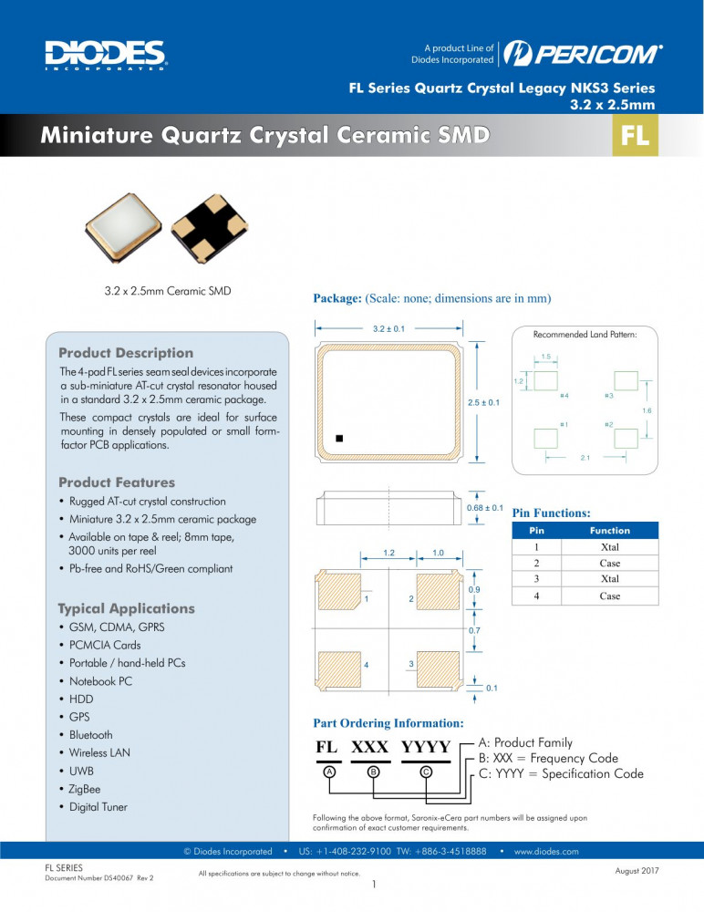 FL2500316Z technical document page 1