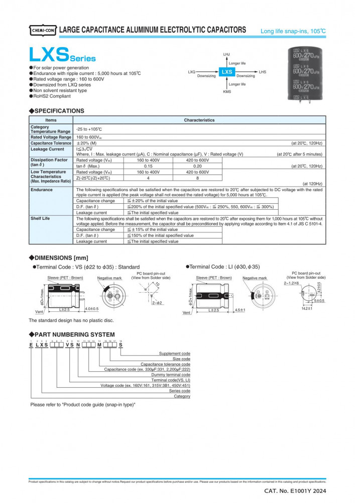 NCC LXS series technical document page 1