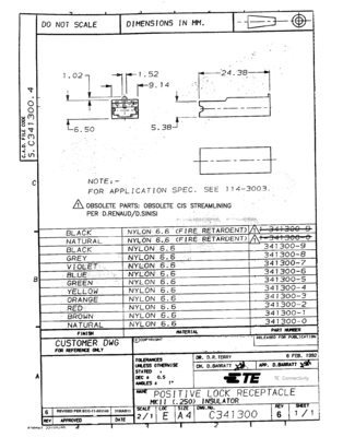 TE Connectivity 341300-5 Housings & Boots for sale