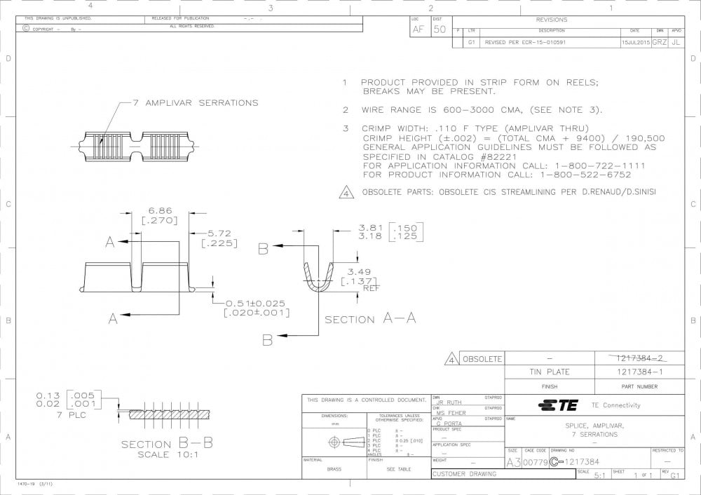 Technical drawing preview for TE Connectivity 1217384-1