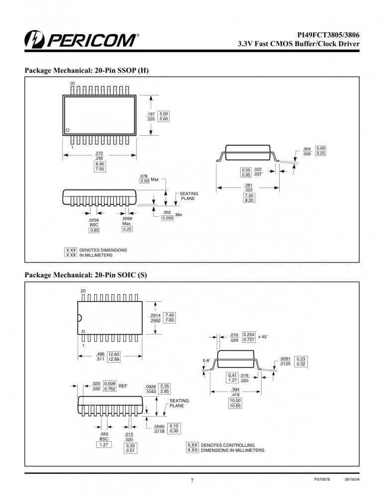 PI49FCT3805CHE datasheet page 7