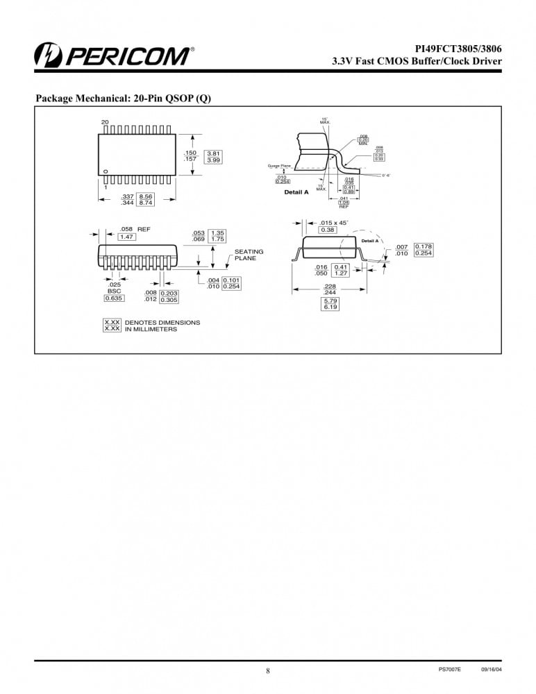 PI49FCT3805CHE datasheet page 8