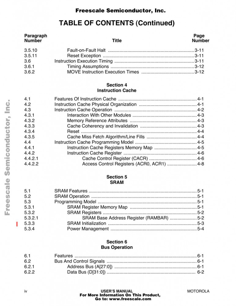 MCF5206 technical manual page 9