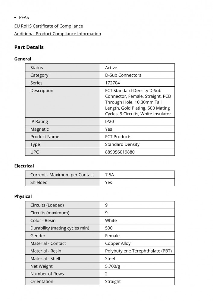 MOLEX 1727040077 technical document page 2