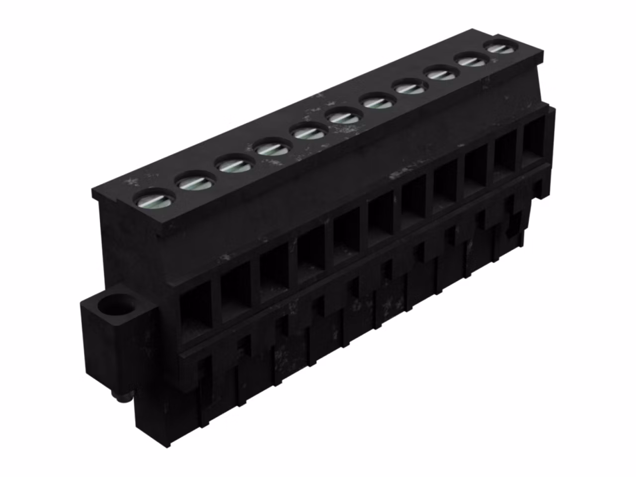 5.00mm Pitch Eurostyle Vertical Plug, with Retention Screws, Front Wire Entry, Gold (Au) Plated, Black, 11 Circuits for sale