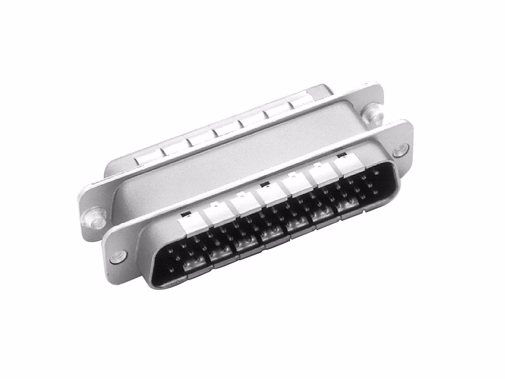 High-Density EMI Filtered D-Sub Adapter, Male-to-Female, Straight, 1000pF C, 15 Circuits