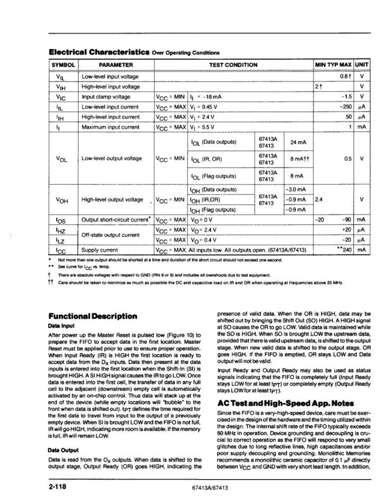 67413A datasheet page 6