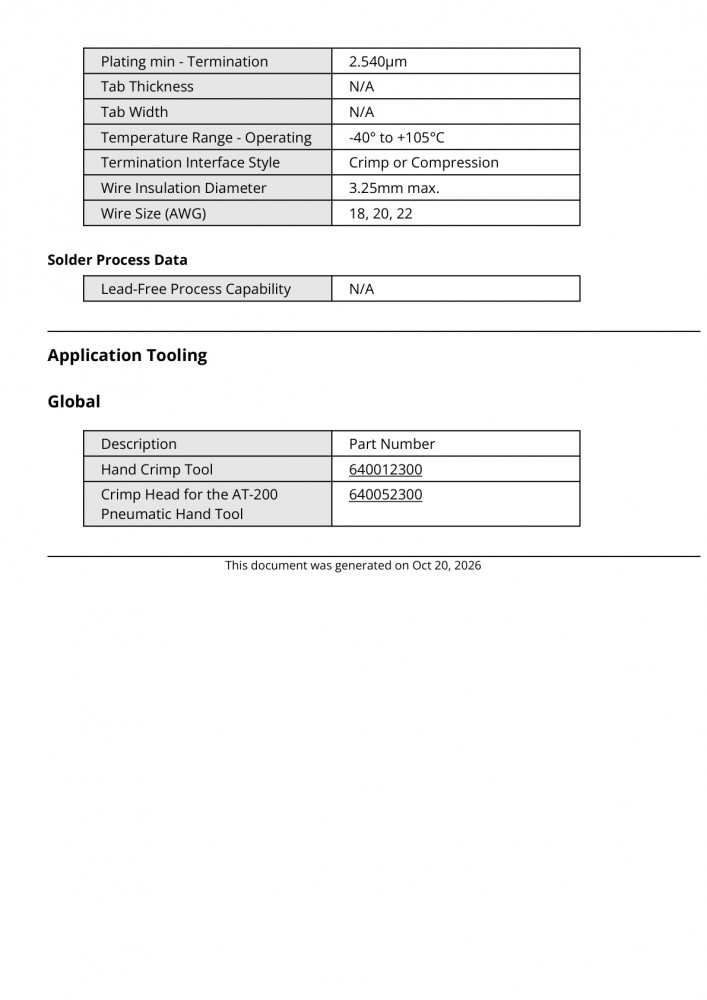 MOLEX 190390005 technical document page 3