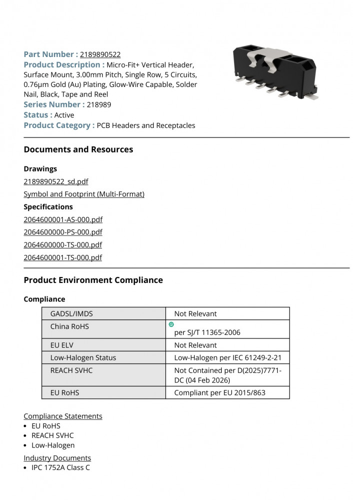 2189890522 technical document preview, page 1