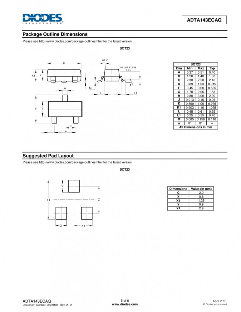 ADTA143ECAQ-7 datasheet page 5
