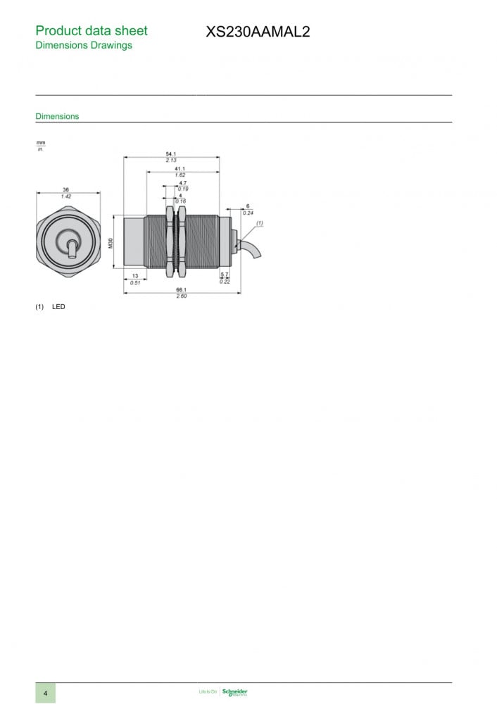 XS230AAMAL2 technical document page 4