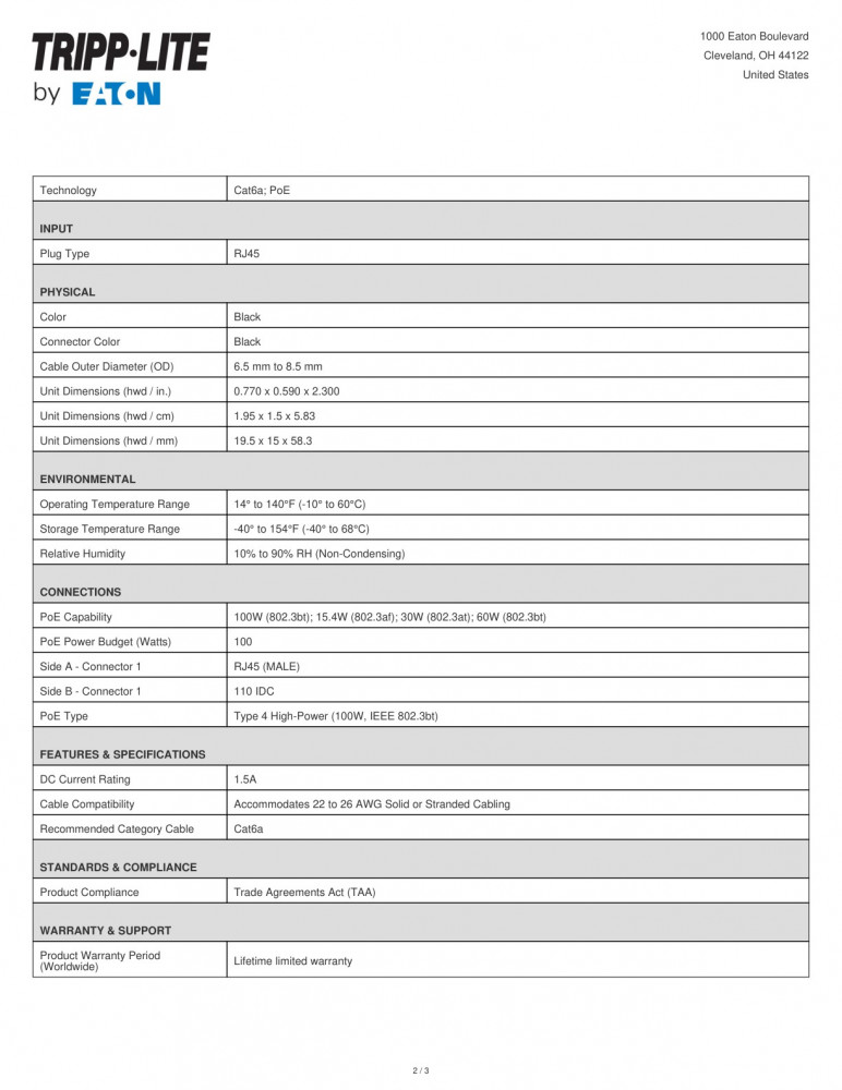 N238-P01-MPTL-A technical document page 2
