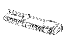 2.54mm MX64 Sealed Single Row Crimp Housing, GET Terminal, Black, 2 Circuits, Key C, without CPA Lock