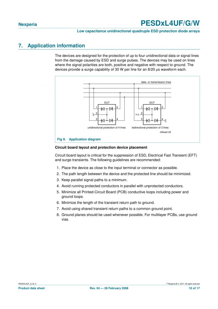 PESD5V0L4UG datasheet page 10