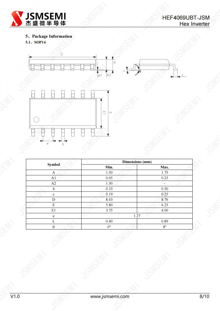 HEF4069UBT-JSM datasheet page 7