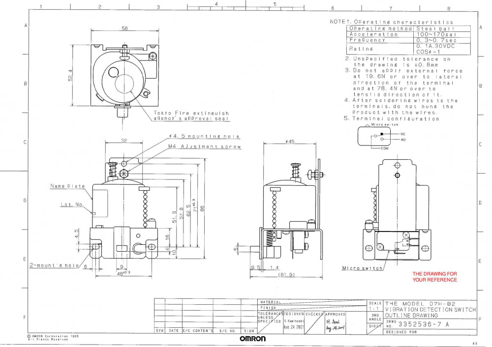 D7H-B2 specification and drawing page 3