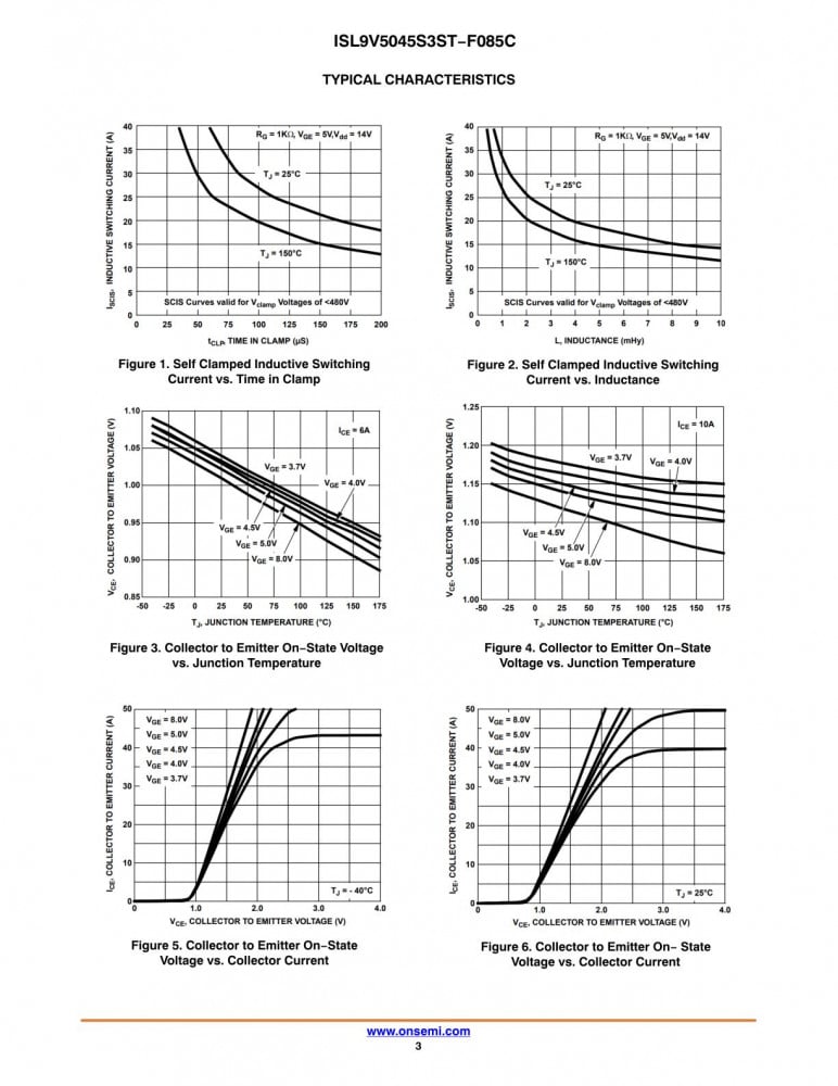 ISL9V5045S3ST-F085C datasheet page 3