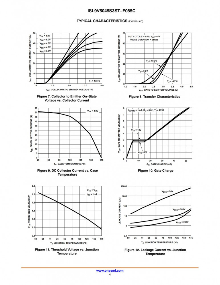 ISL9V5045S3ST-F085C datasheet page 4