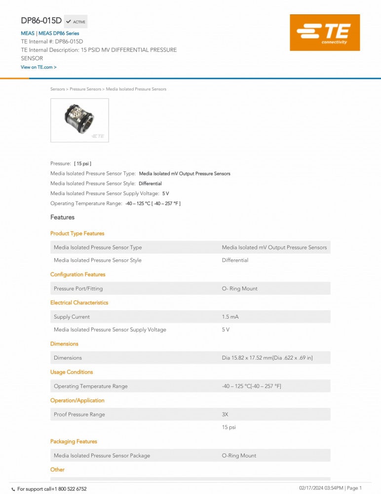 DP86 datasheet page 1