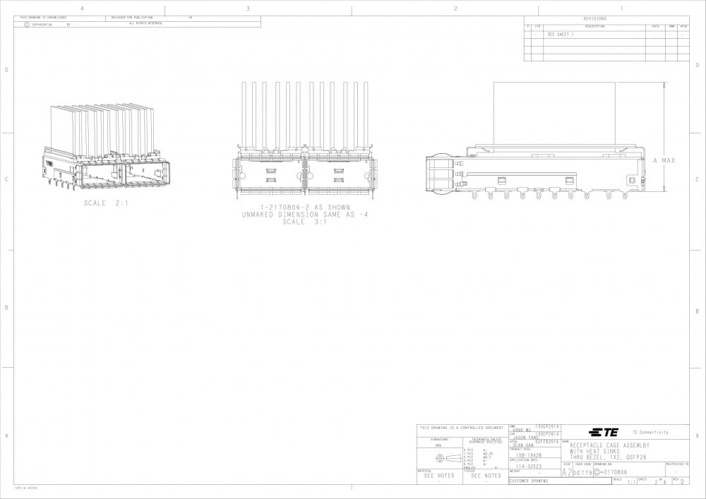 TE Connectivity 2170806-1 drawing sheet 2