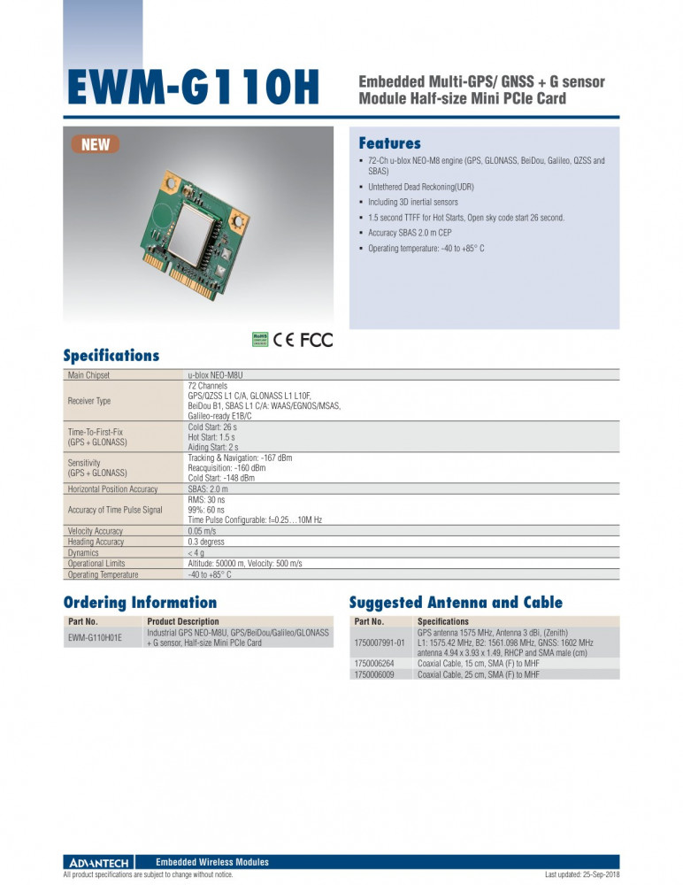 ADVANTECH EWM-G110H01E technical document preview