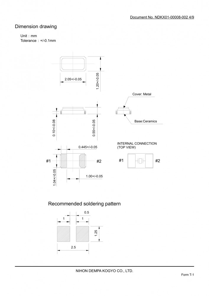 NX2012SE datasheet page 4