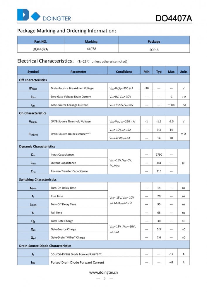 DO4407A datasheet page 2