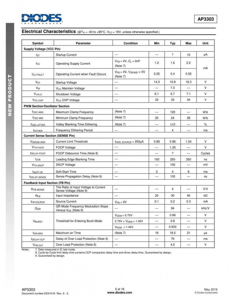 AP3303S9-13 datasheet page 5