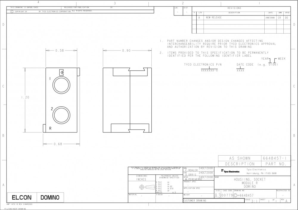 TE Connectivity 6648457-1 technical drawing page