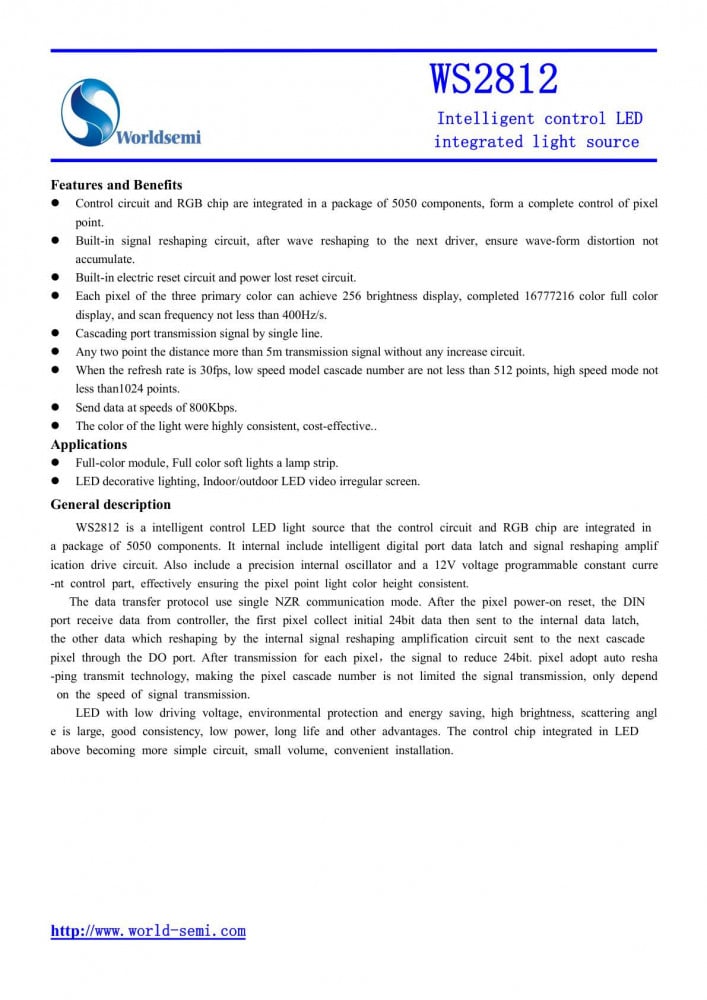 Adafruit 2856 technical document page 1
