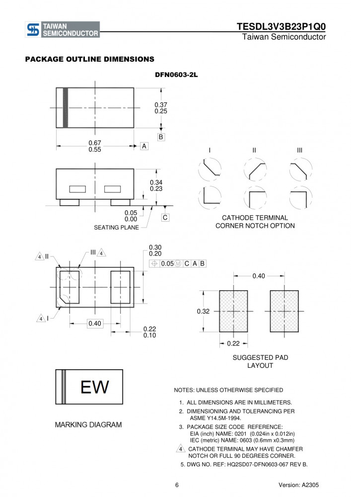 TESDL3V3B23P1Q0 datasheet page 6