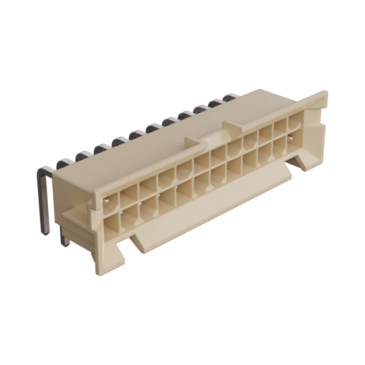 Mini-Fit BMI First Mate / Last Break Header, 4.20mm Pitch, Dual Row, Right-Angle, 18 Circuits, Nylon 6/6 UL 94V-0, Gold (Au) Plating